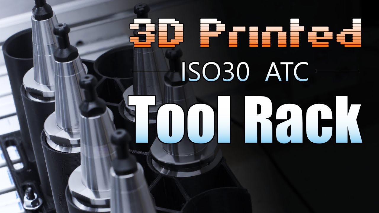 3D printed tool rack for my ISO30 ATC Spindle