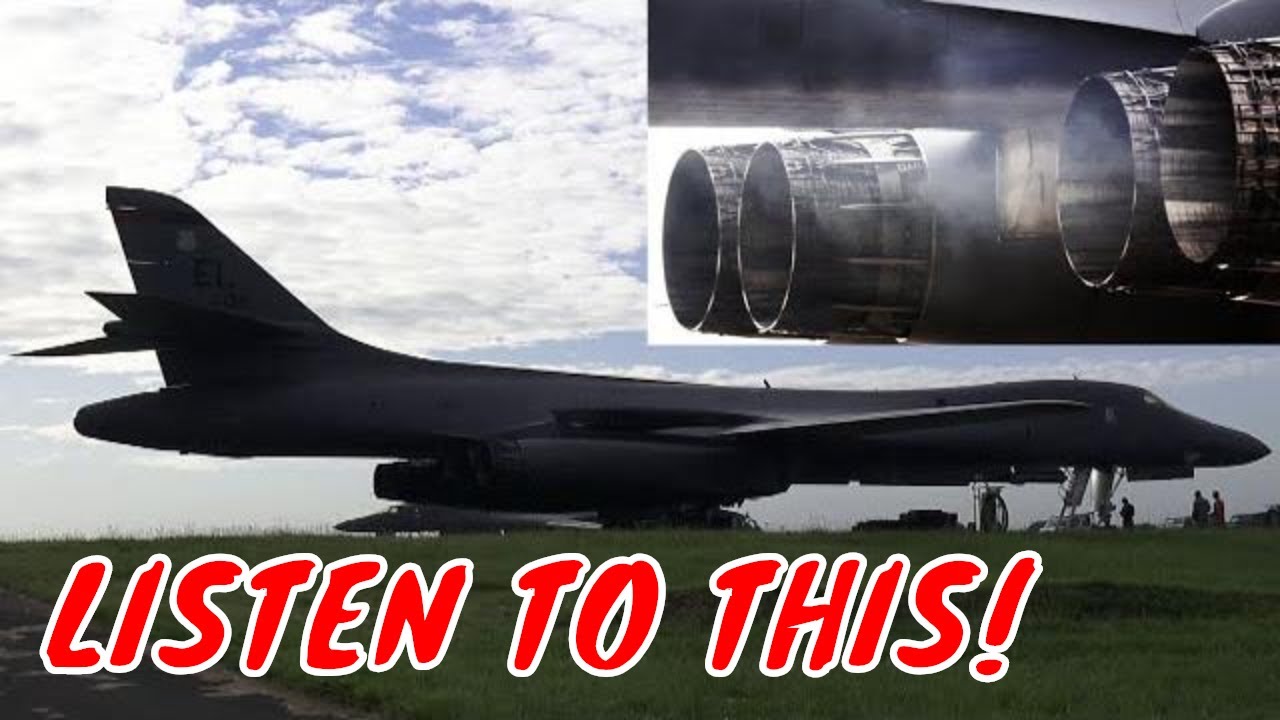 Smokey USAF B-1 Bomber Engine Shutdown