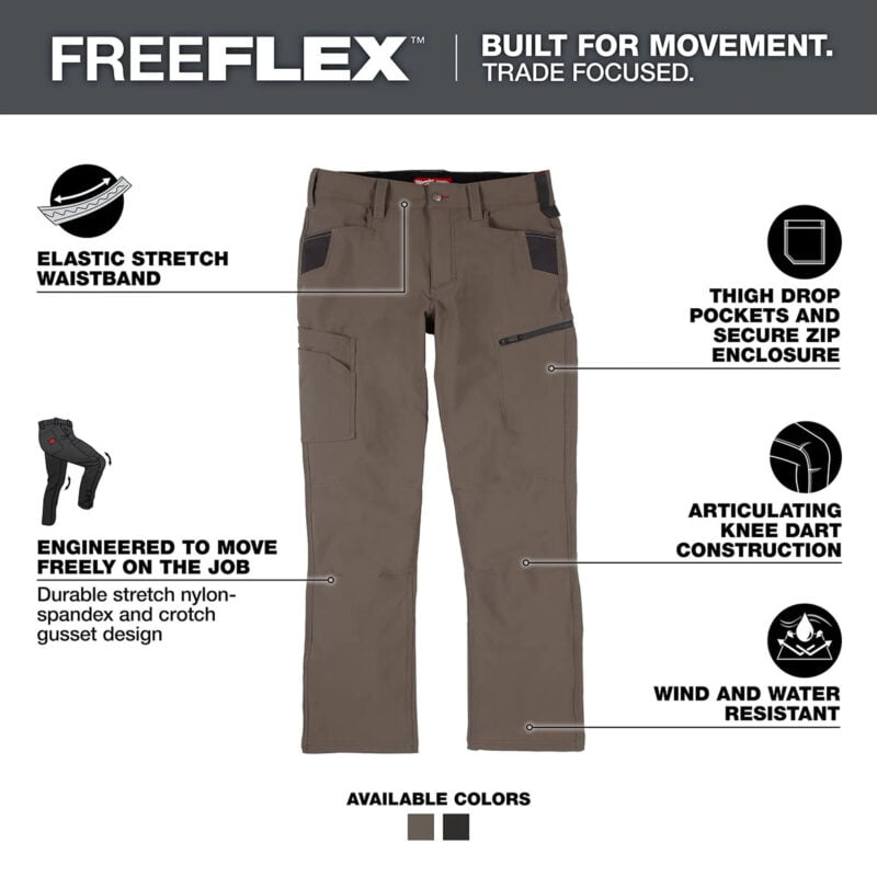 Milwaukee FreeFlex Tech Pants Stretch Workwear Expectations