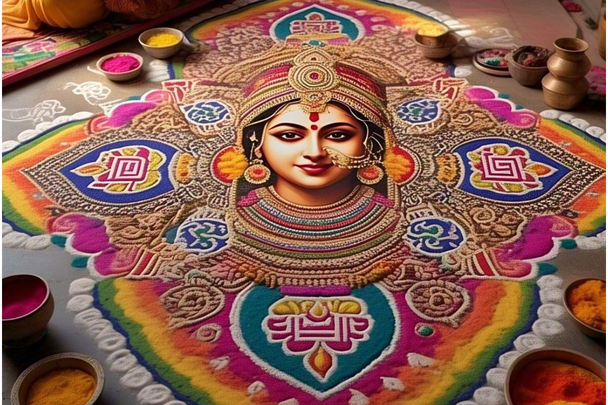 Navratri Rangoli Designs: Decorate your home with these unique rangoli ...