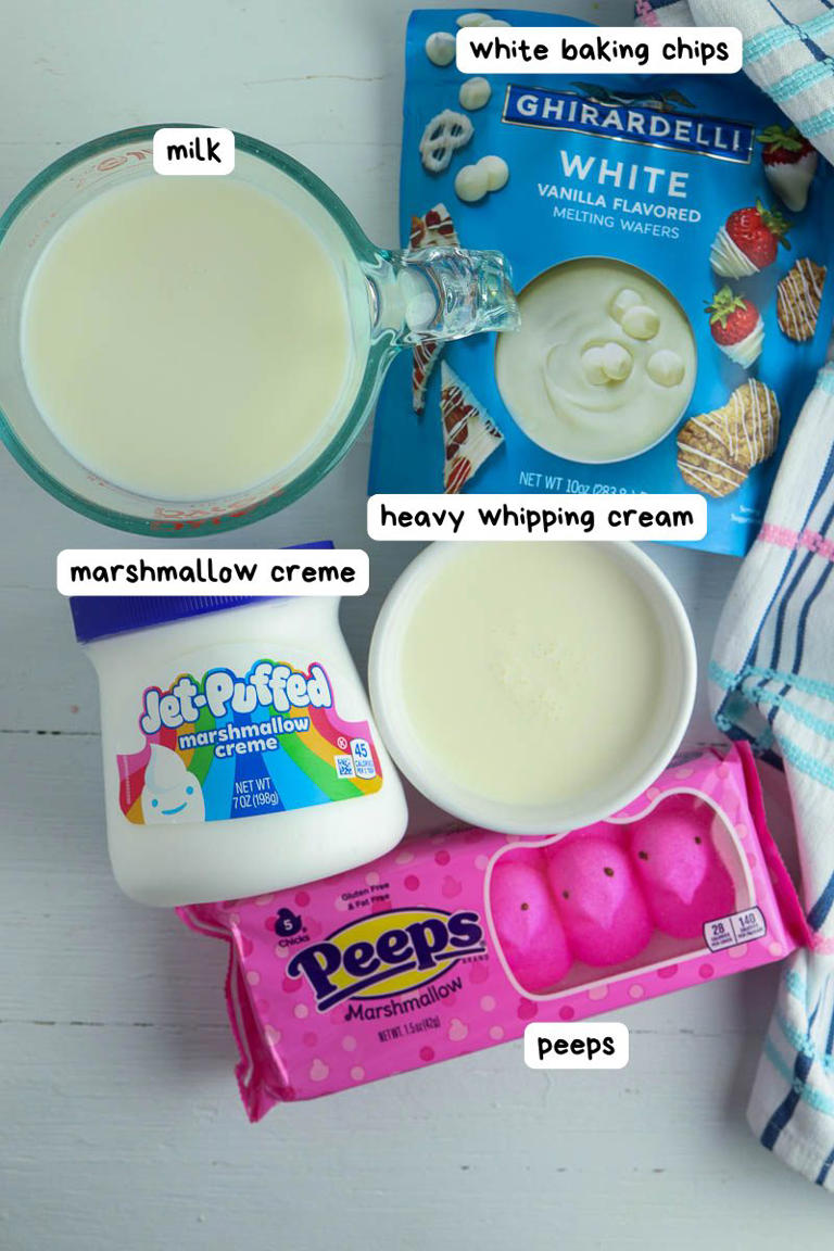 Slow Cooker Peeps Hot Chocolate is a Whimsical Spring Treat