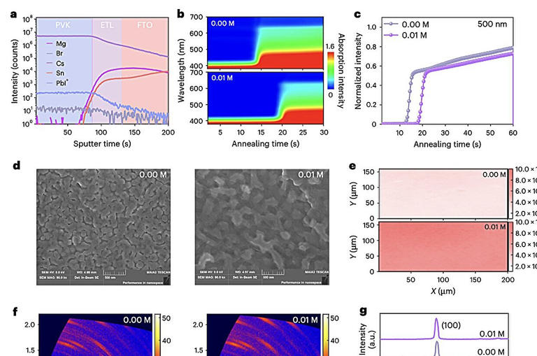 Magnesium-doped quantum dots boost perovskite/organic tandem solar cell ...