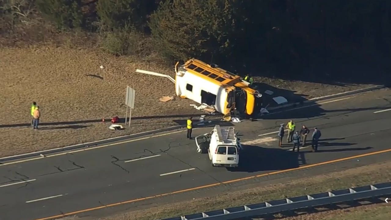 NJ bus crash near Wall Township shuts down parts of I-95