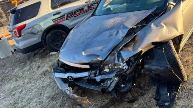 Police cruiser crash in Glocester sends officer to hospital