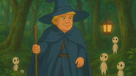 Reimagining President Donald Trump in Studio Ghibli-style artwork | Photos