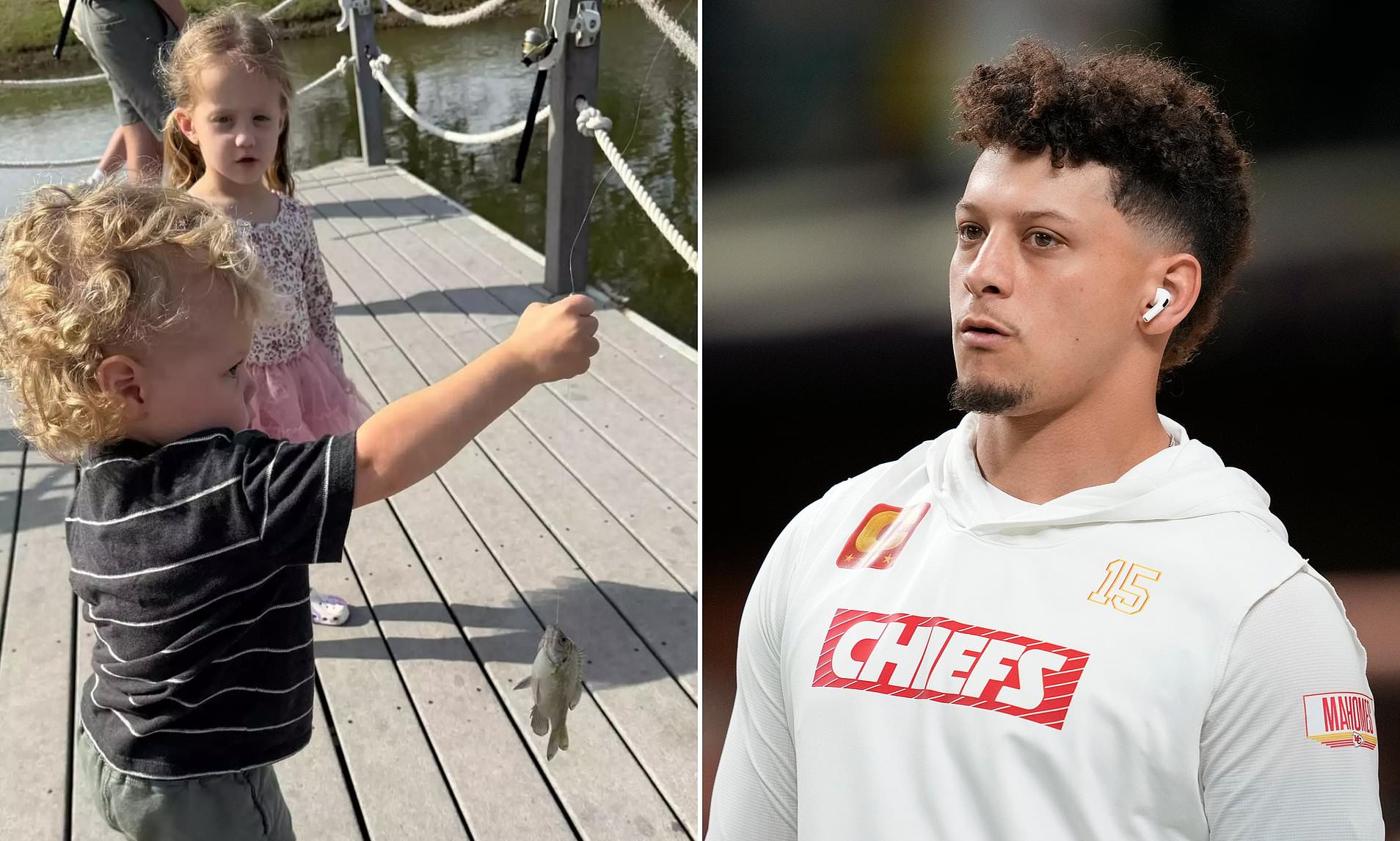 Patrick Mahomes shares adorable snaps of children Sterling and Bronze ...