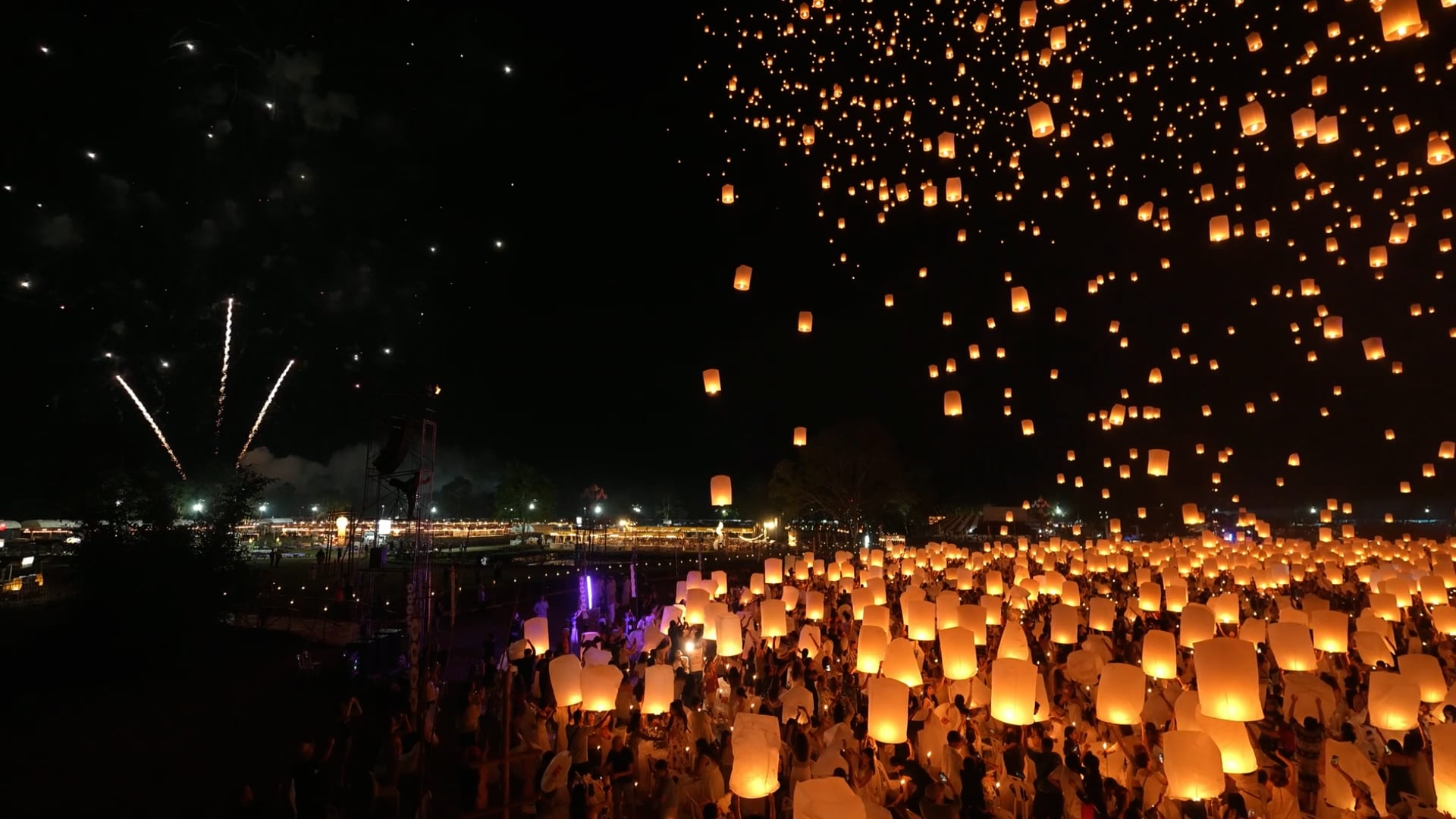 Loi Krathong: Thailand's Lantern Festival Captured by Drone