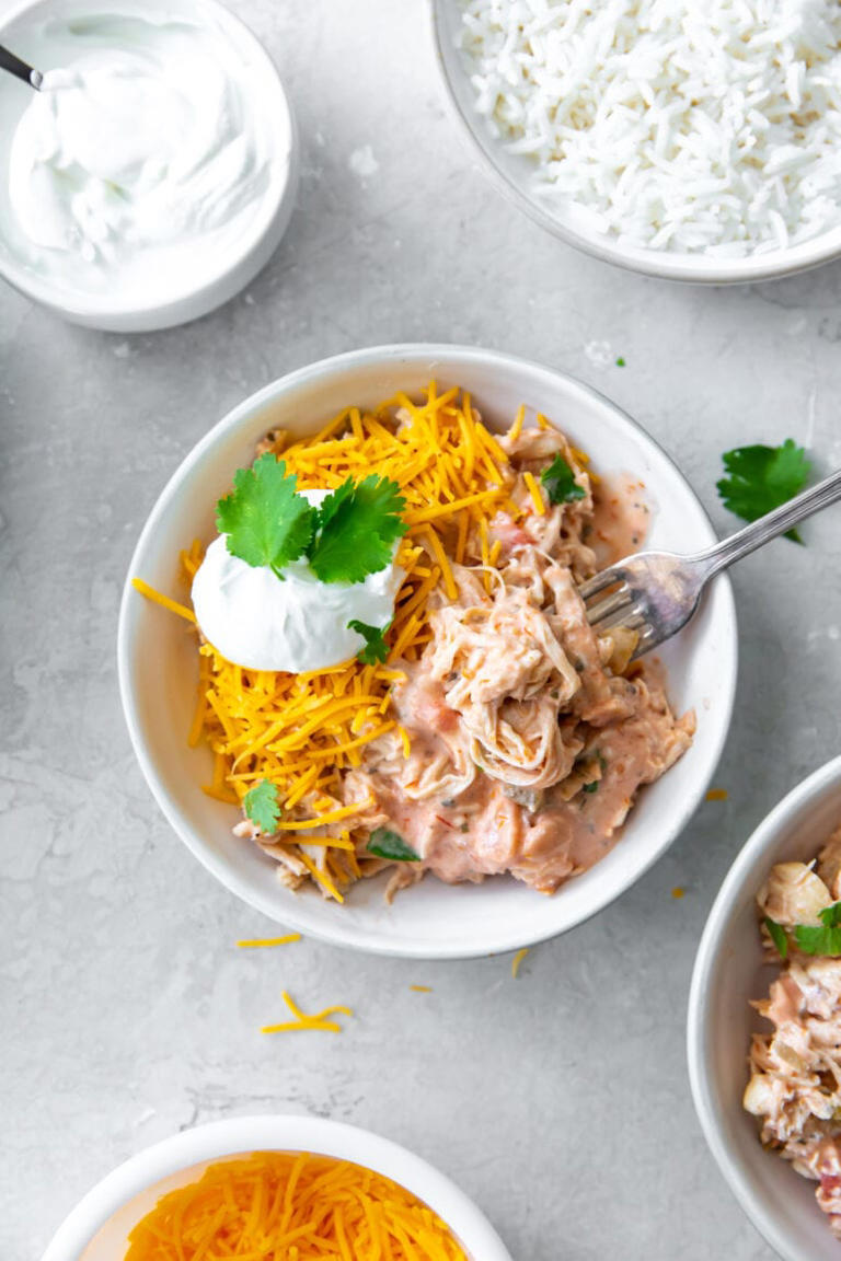 Slow Cooker Salsa Chicken Salad