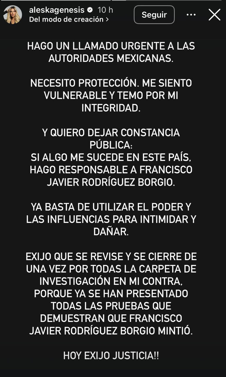 Aleska Génesis lanza contundente mensaje tras rumores de un atentado en su contra: 'No me siento ...