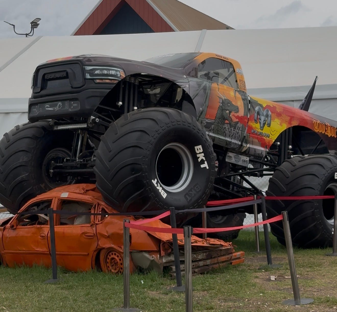 POV: I rode the ten-foot-tall Raminator monster truck at Rodeo Austin.