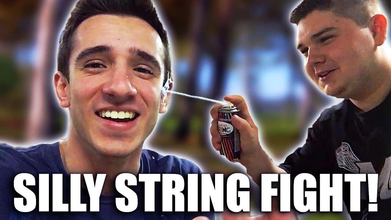 Funny Silly String Fight