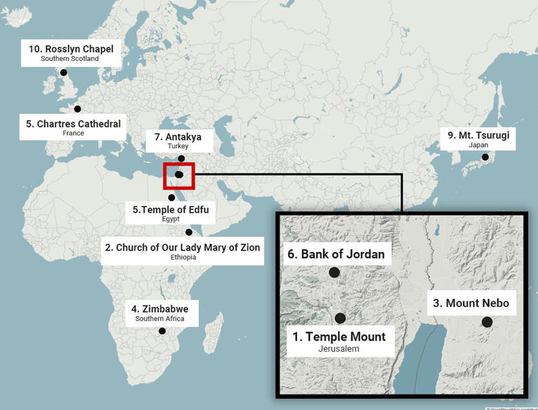 Map reveals where mysterious and sacred Ark of the Covenant could be found