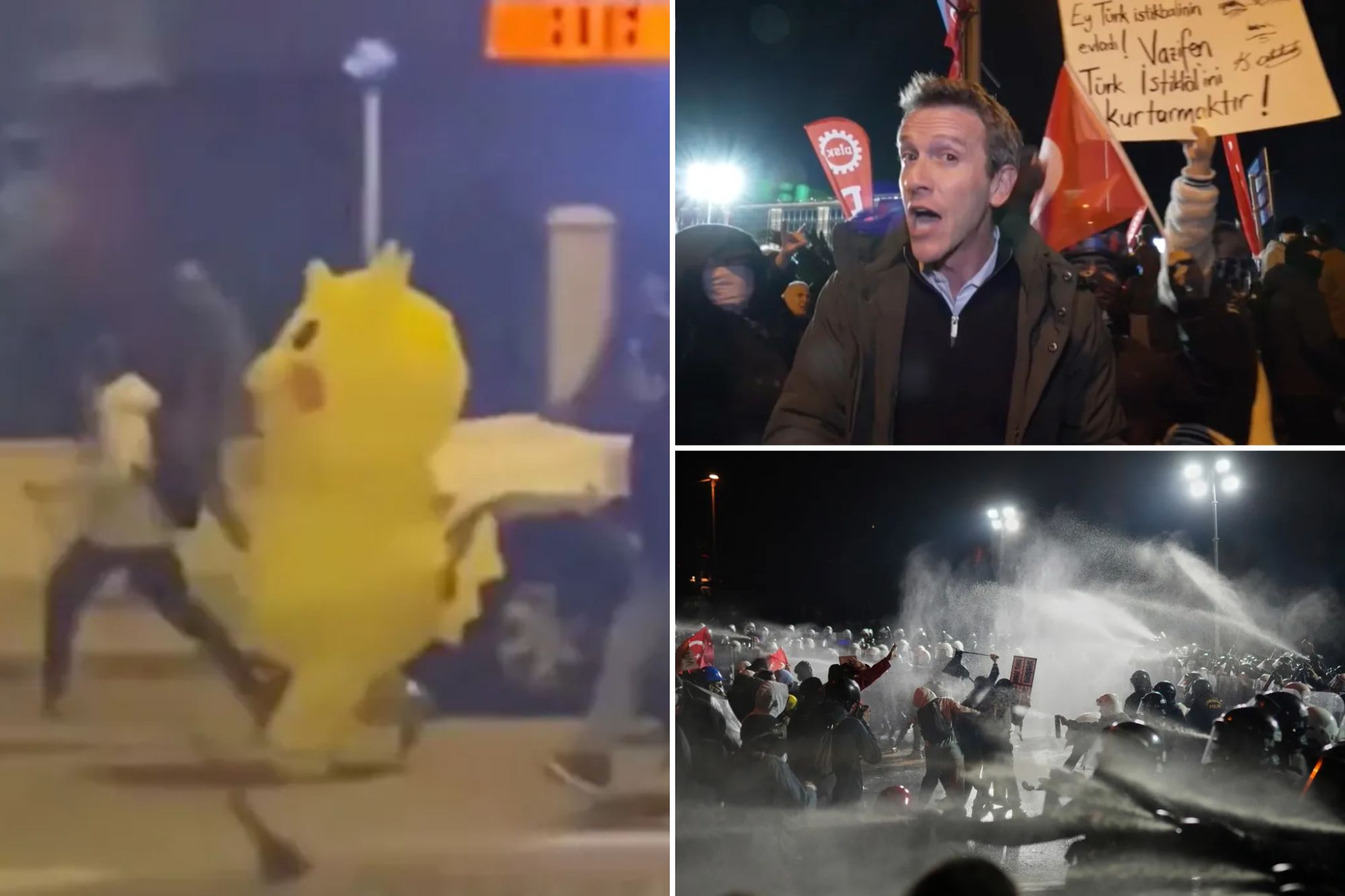 Protester in Pikachu suit joins mass demonstrations in Turkey over ...