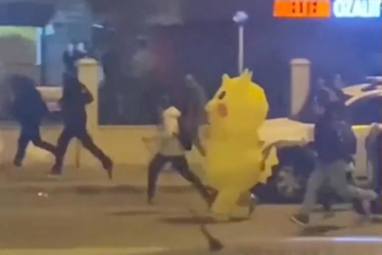 Protester in Pikachu suit joins mass demonstrations in Turkey over ...
