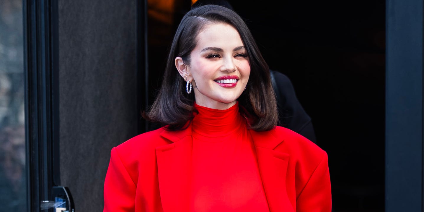 Selena Gomez Is a Red Rose Come to Life in This Slinky Minidress