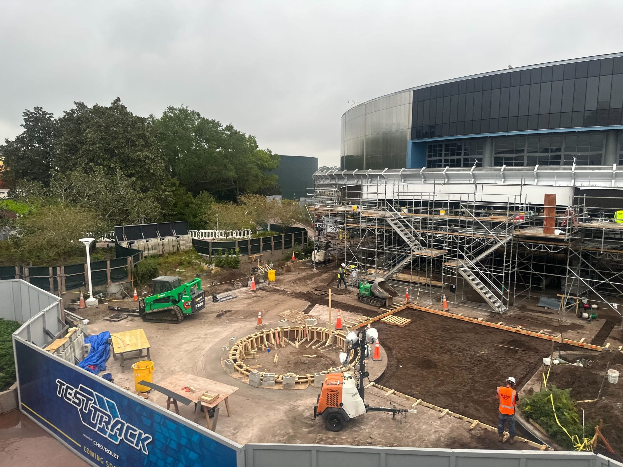 Test Track Entrance Prepped for New Concrete to Be Poured at EPCOT