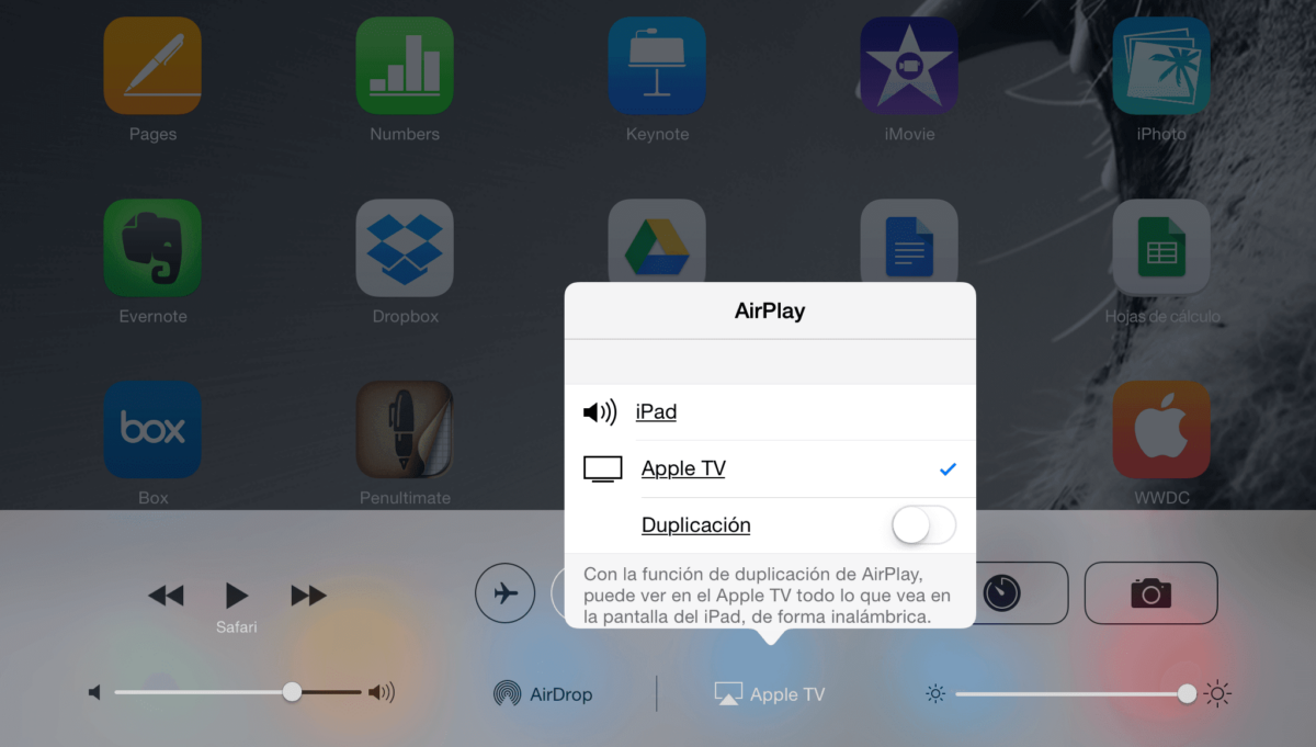 Cómo transmitir vídeo o duplicar la pantalla del iPad