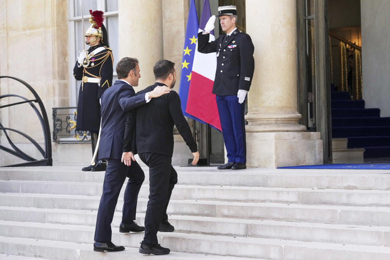 French president says not all European allies agree on a proposed force ...