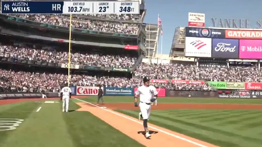 Yankees' Austin Wells Makes MLB History With Leadoff Home Run on ...