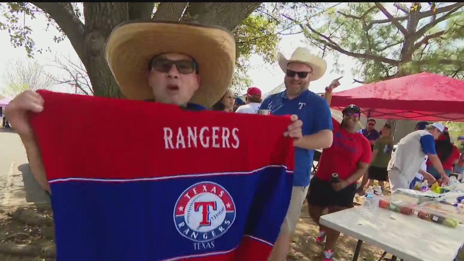 Fans celebrate Texas Rangers' opening day with tailgating and festivities