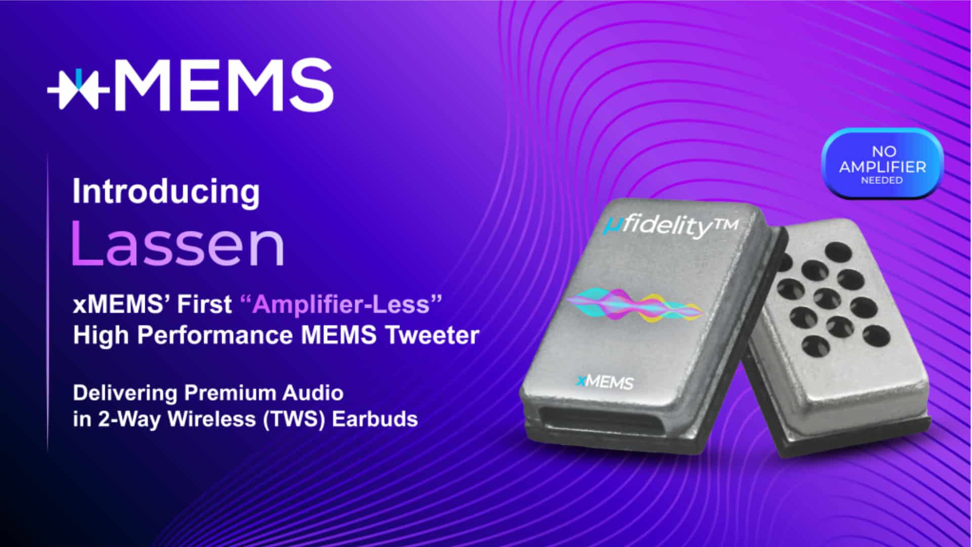 xMEMS introduces the first "Amplifier-less" MEMS tweeter