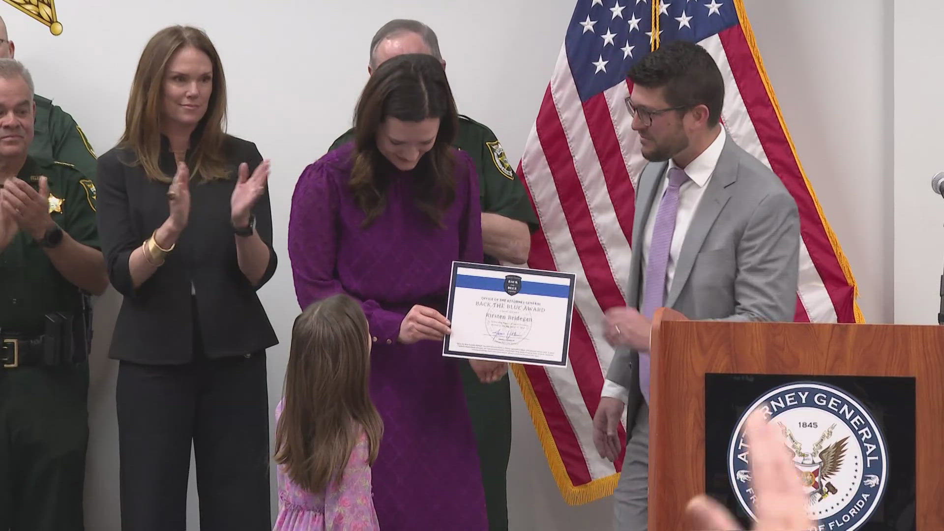 Widow of Jared Bridegan presented 'Back the Blue' award for Bexley Box ...