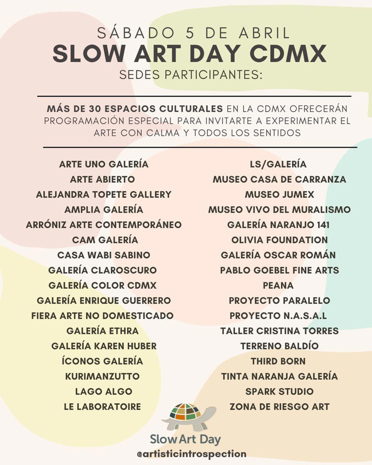 Slow Art Day llega a CDMX: una invitación a experimentar el arte con calma y todos los sentidos.