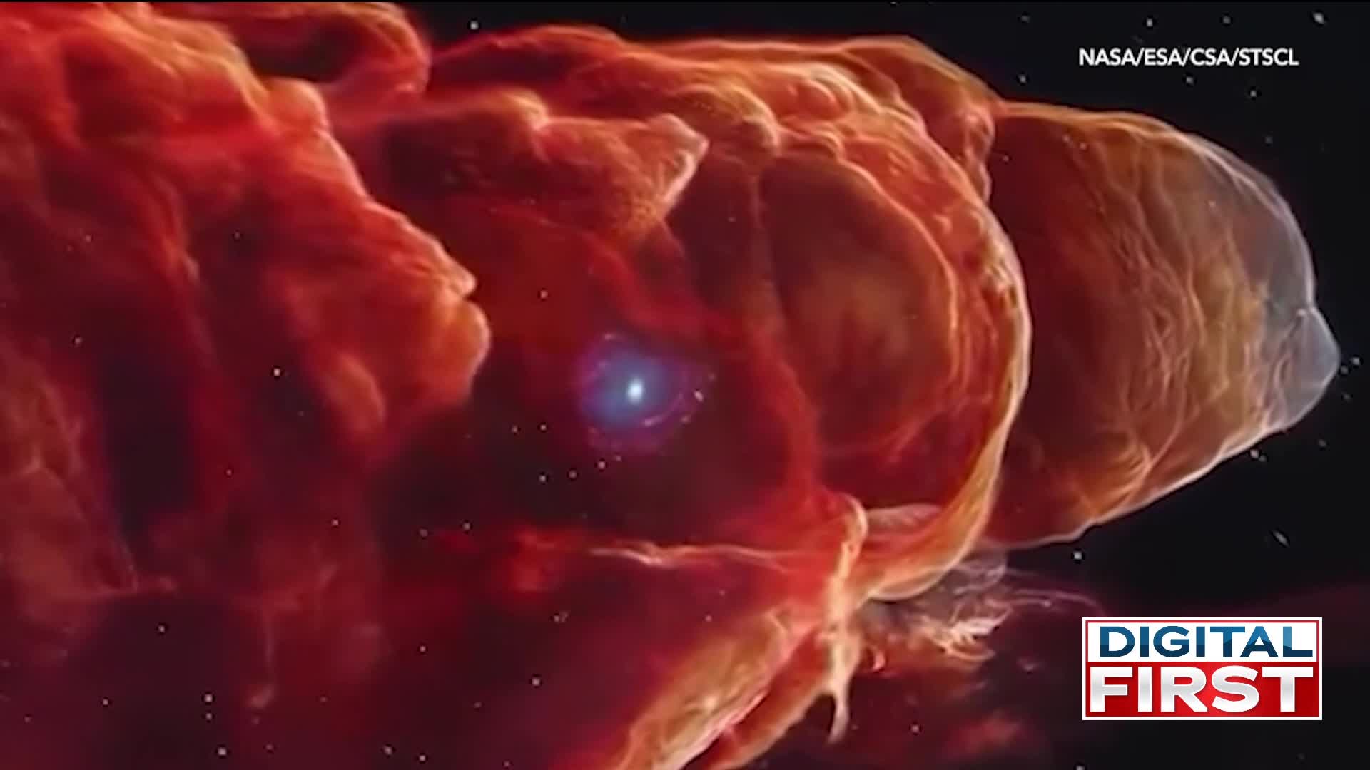 Swirling "Cosmic Tornado" Caught by NASA Telescope