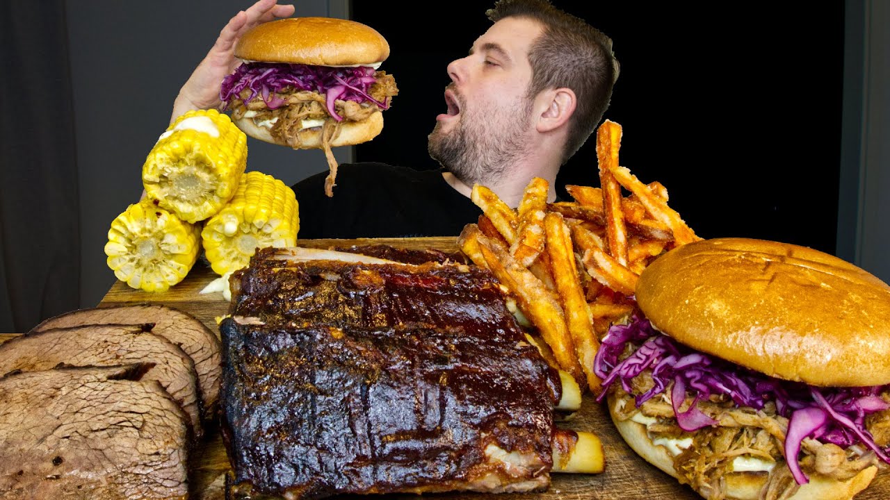 ASMR American BBQ FEAST MUKBANG ¦ Dave Kay ASMR
