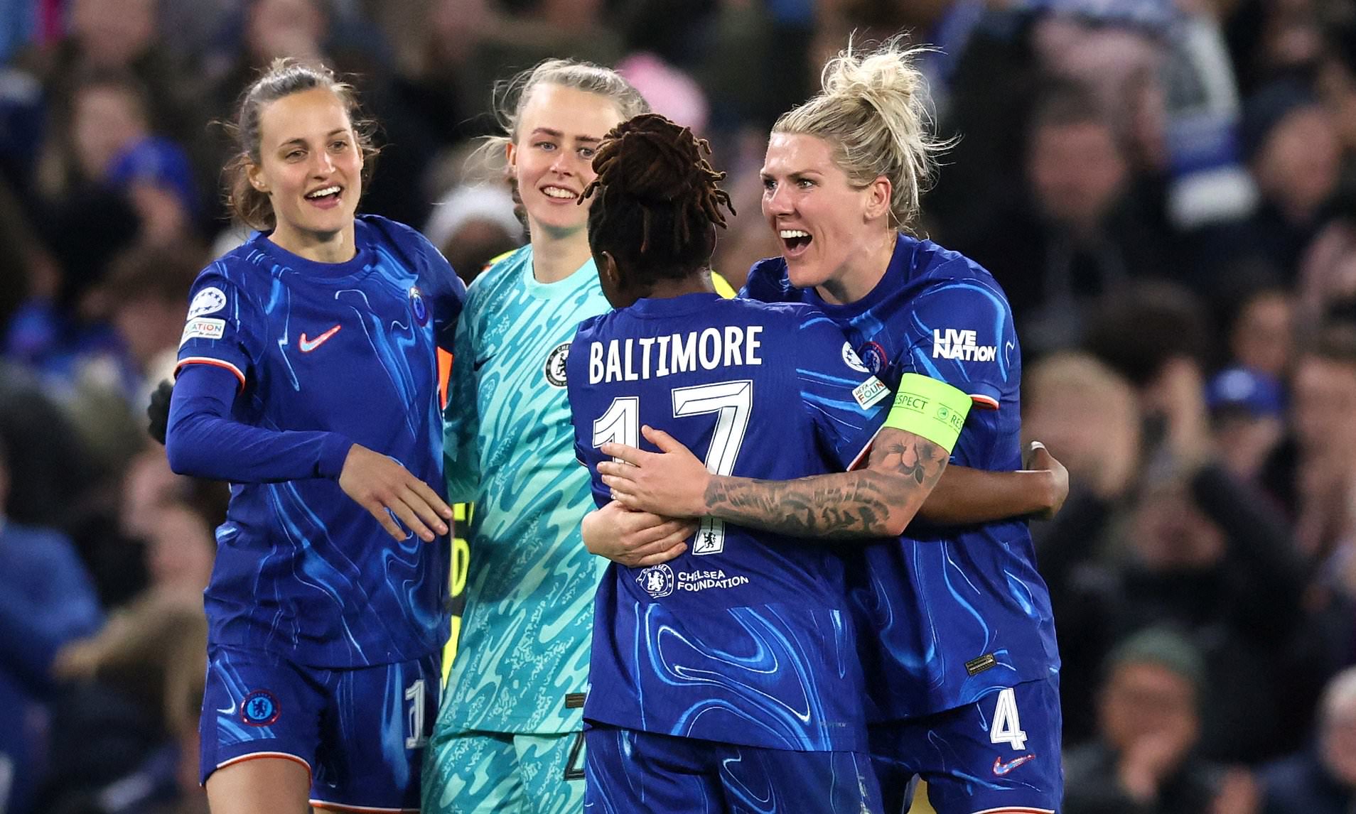Chelsea overturn two-goal deficit to stun Man City in Women's Champions ...