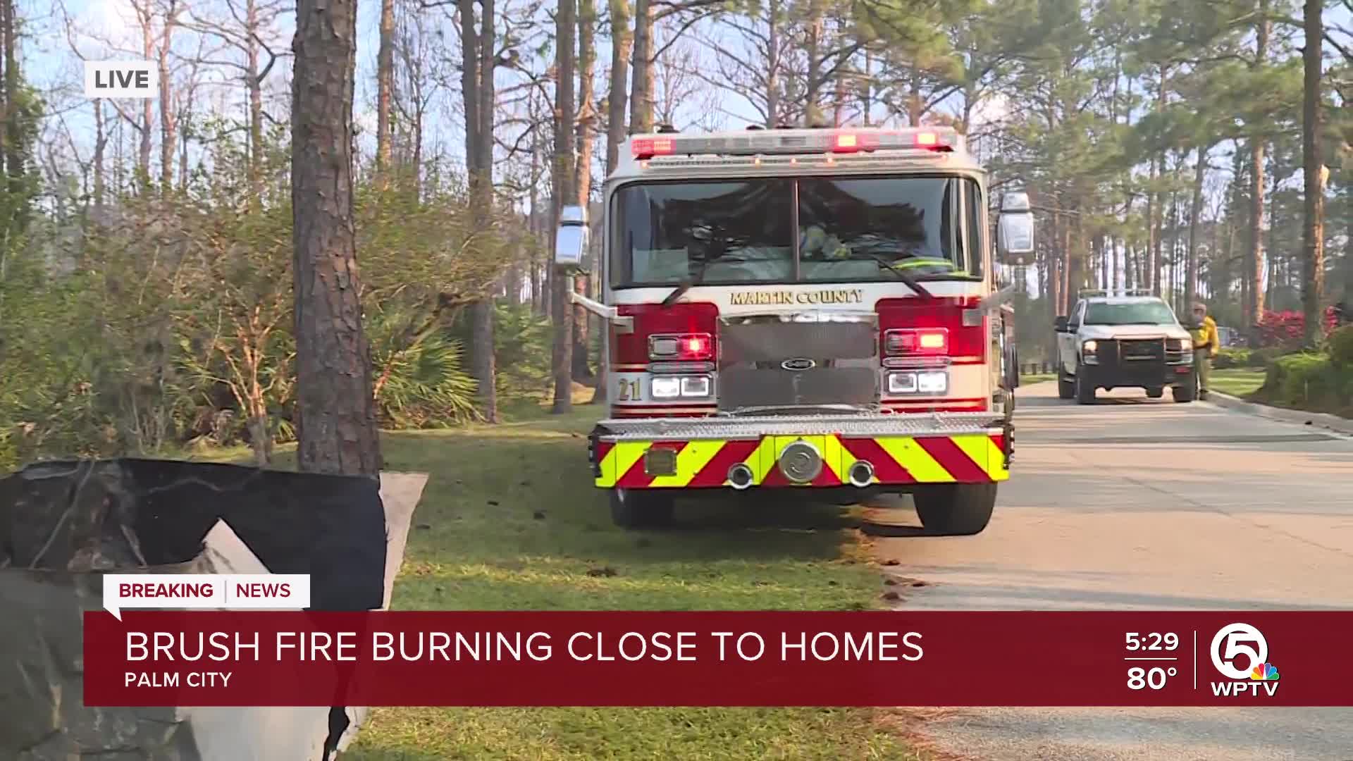 Martin County crews battle fire near Palm City