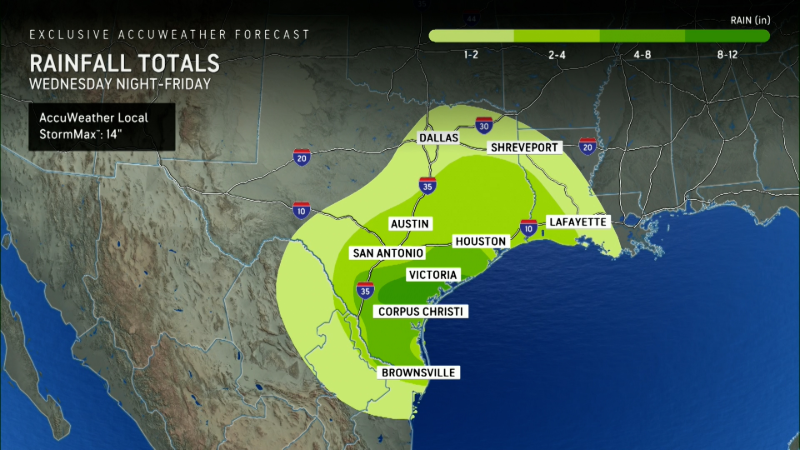 Slow-moving storms lead to flood warnings in Texas