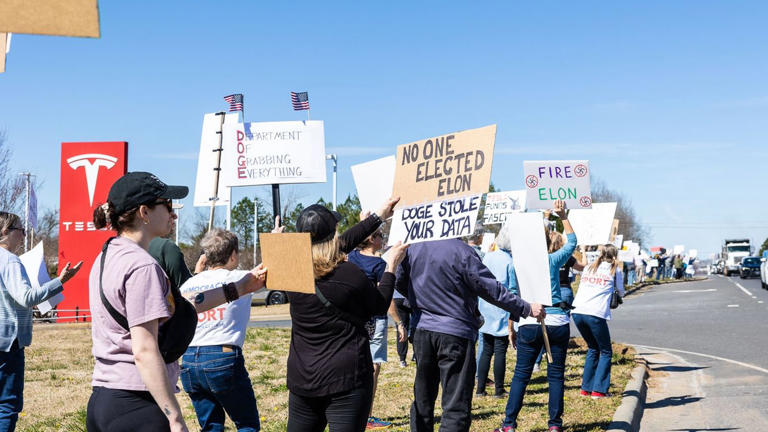 Tesla protests continue across the country, including Charlotte