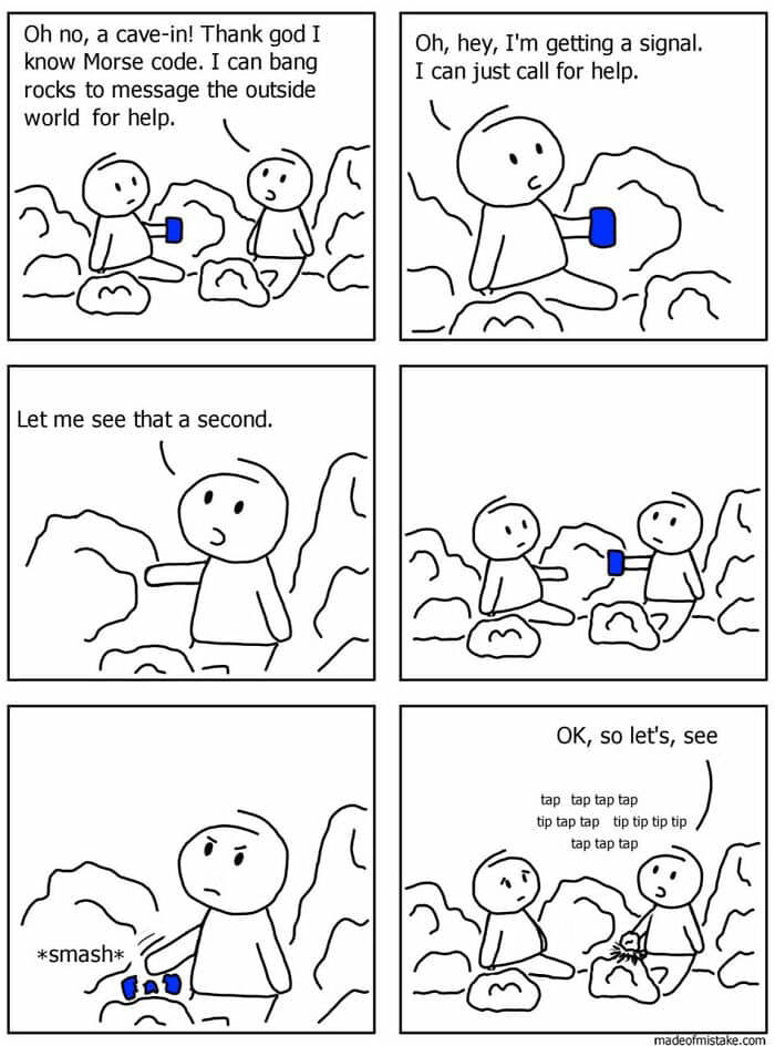 45 Minimalist Comics With Contrasting Complex Humor From "Made Of Mistake"