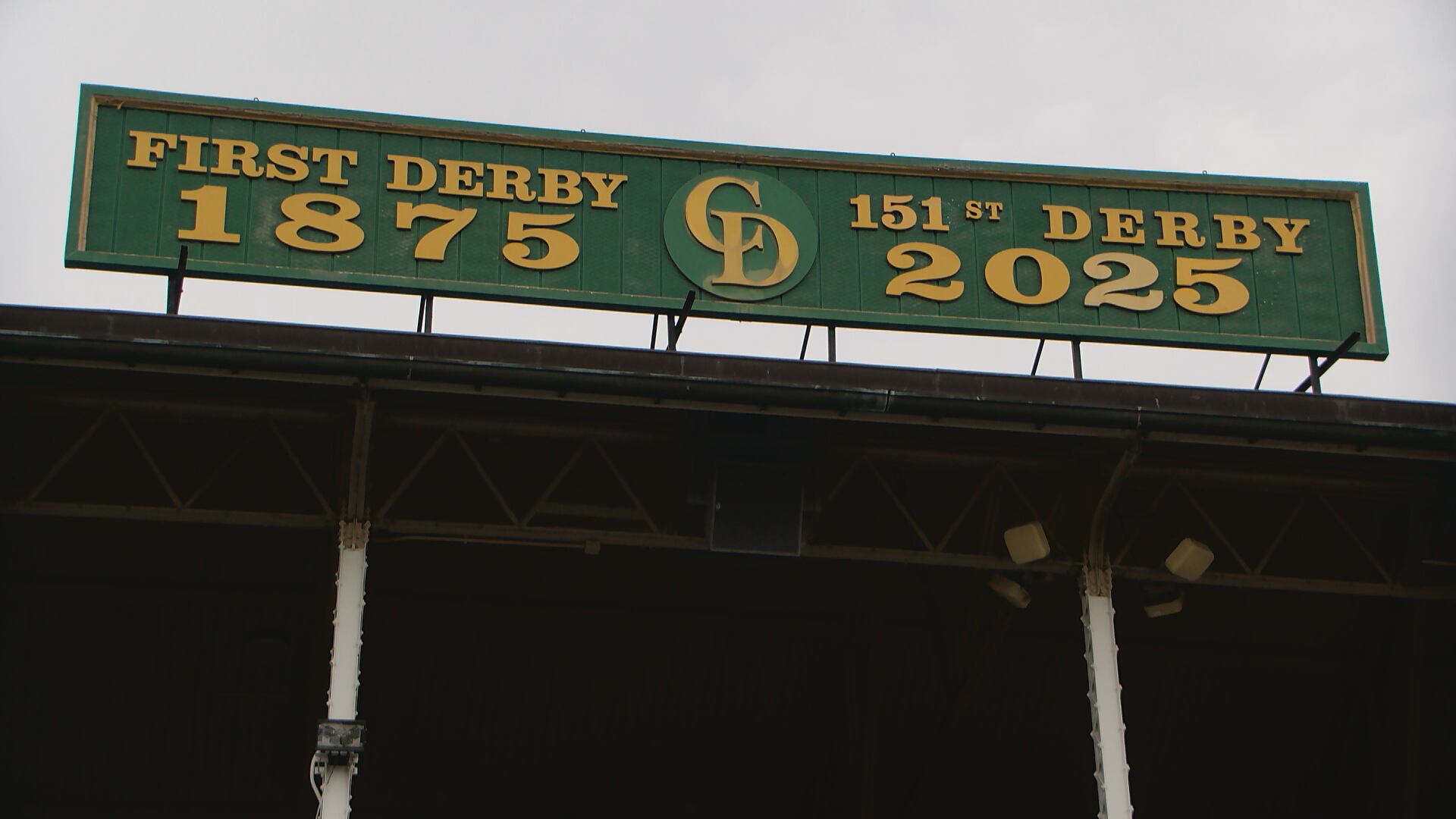 Churchill Downs changes grandstand sign to reflect 151st Kentucky Derby