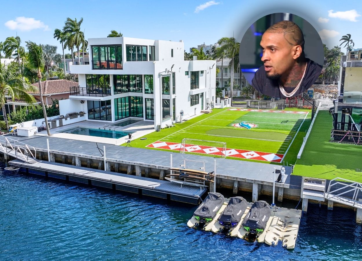 Former NFL star Mike Pouncey lists $7M waterfront home — with Miami Dolphins-branded football field