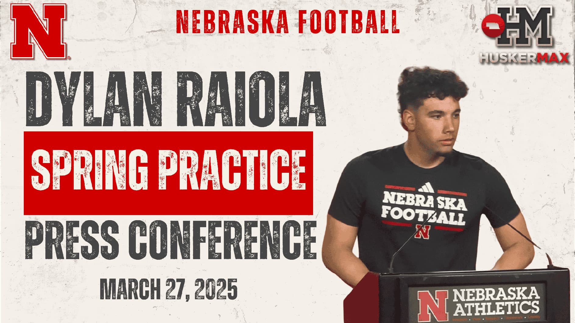 Nebraska Football Quarterback Dylan Raiola - Spring Practices March 27 ...