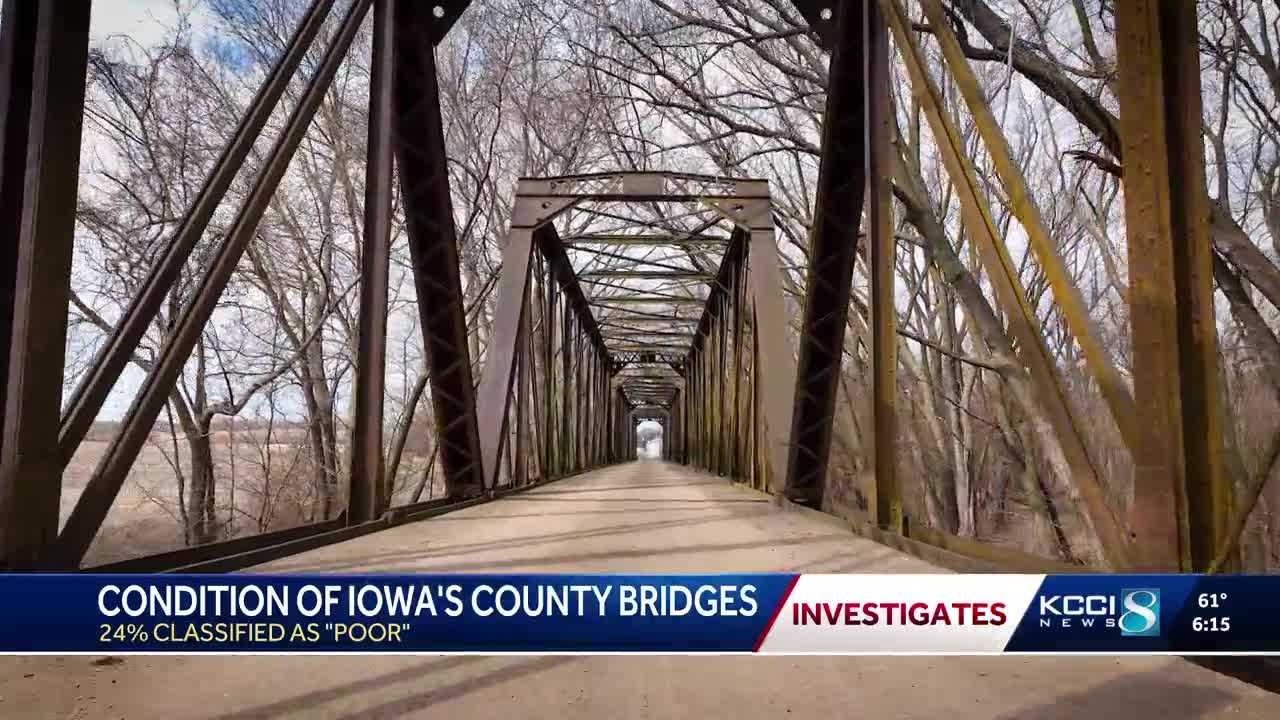 KCCI Investigates: Quarter of Iowa's 18,000 county bridges called poor