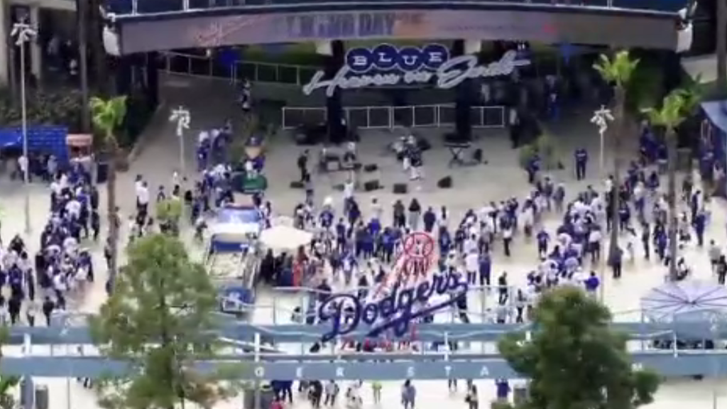 Dodgers home opening game kicks off with LA fire crew salute