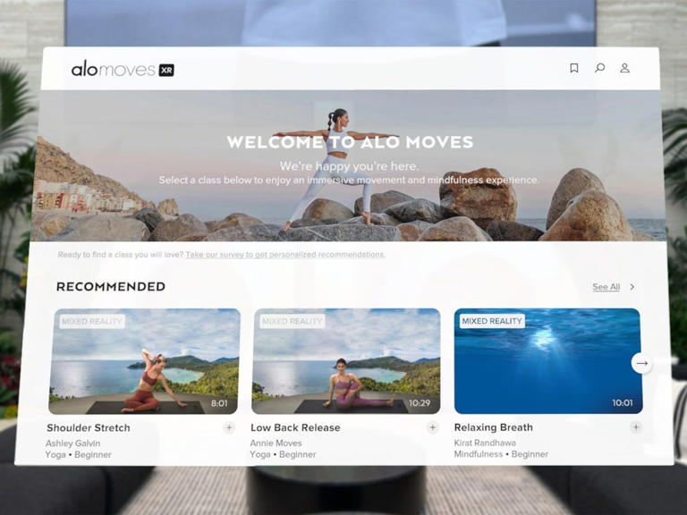 I tried the new Alo Moves VR yoga app for Meta Quest. It was a ...