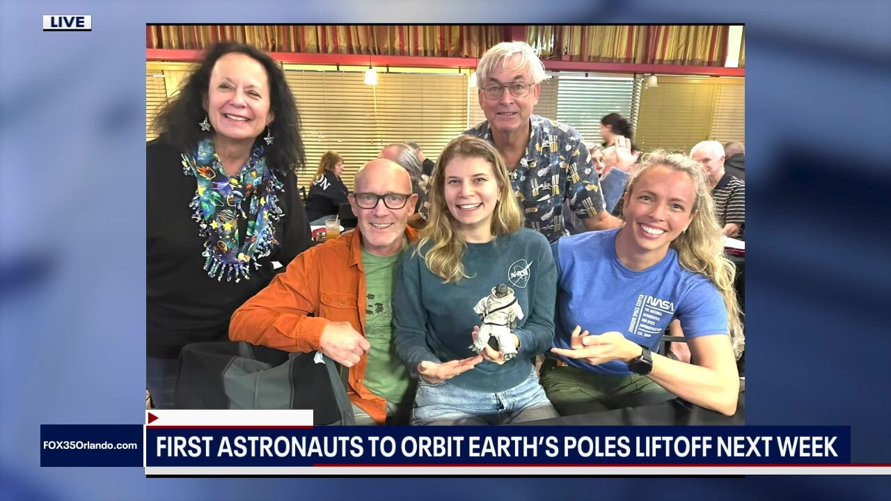 First astronauts to orbit Earth's poles set to liftoff