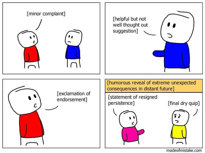 45 Minimalist Comics With Contrasting Complex Humor From "Made Of Mistake"