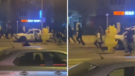 Pikachu spotted fleeing from police during Turkey protests in bizarre ...