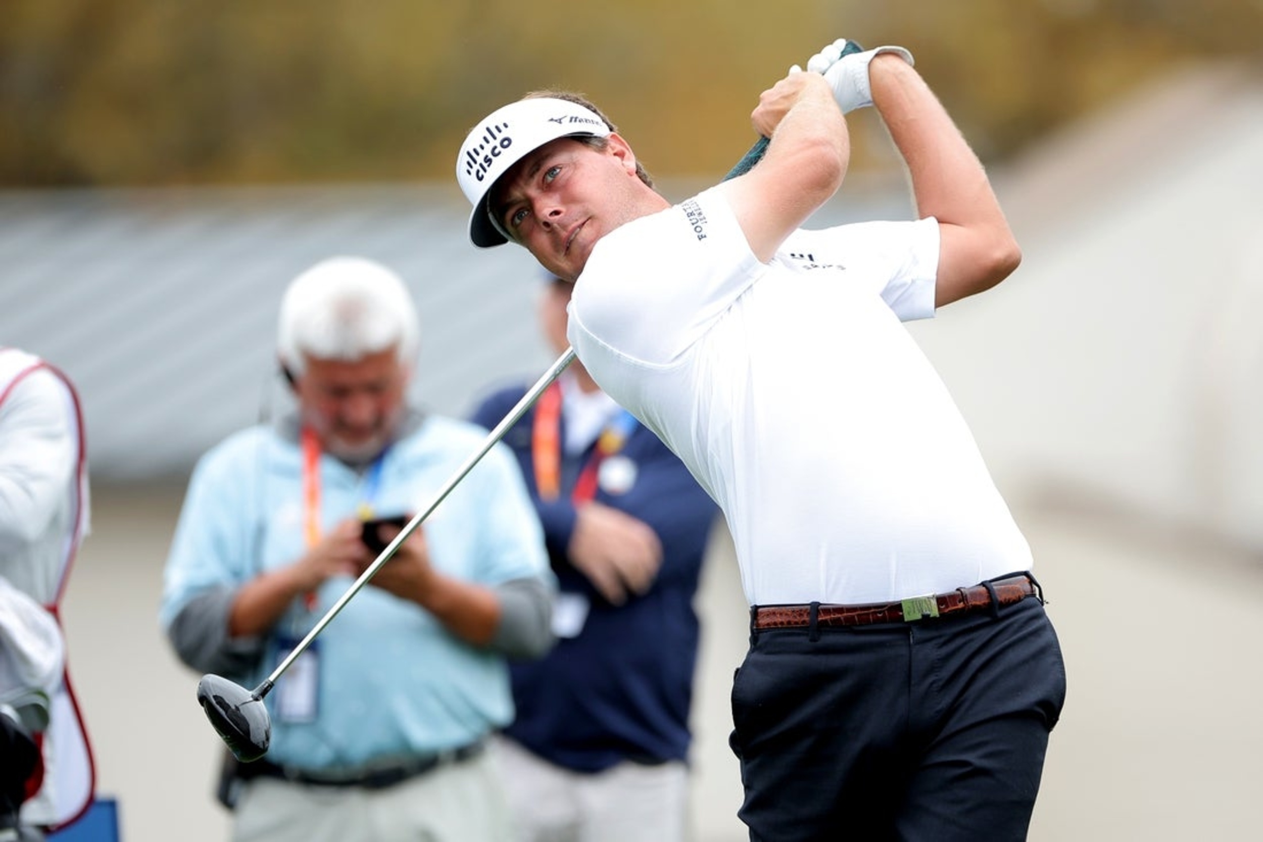 Four-way tie as first-round play suspended at Houston Open