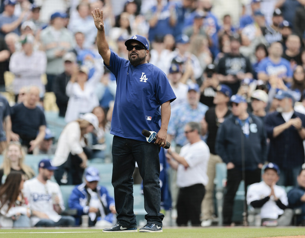 Ice Cube Makes Another Epic Appearance at Dodger Stadium