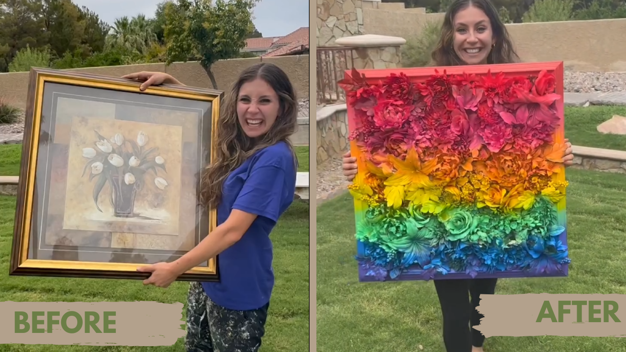 She Turned Ugly Wall Art Into a Masterpiece!