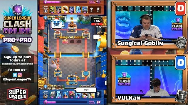 Surgical Goblin vs Vulkan Clash Royale Super League Showdown
