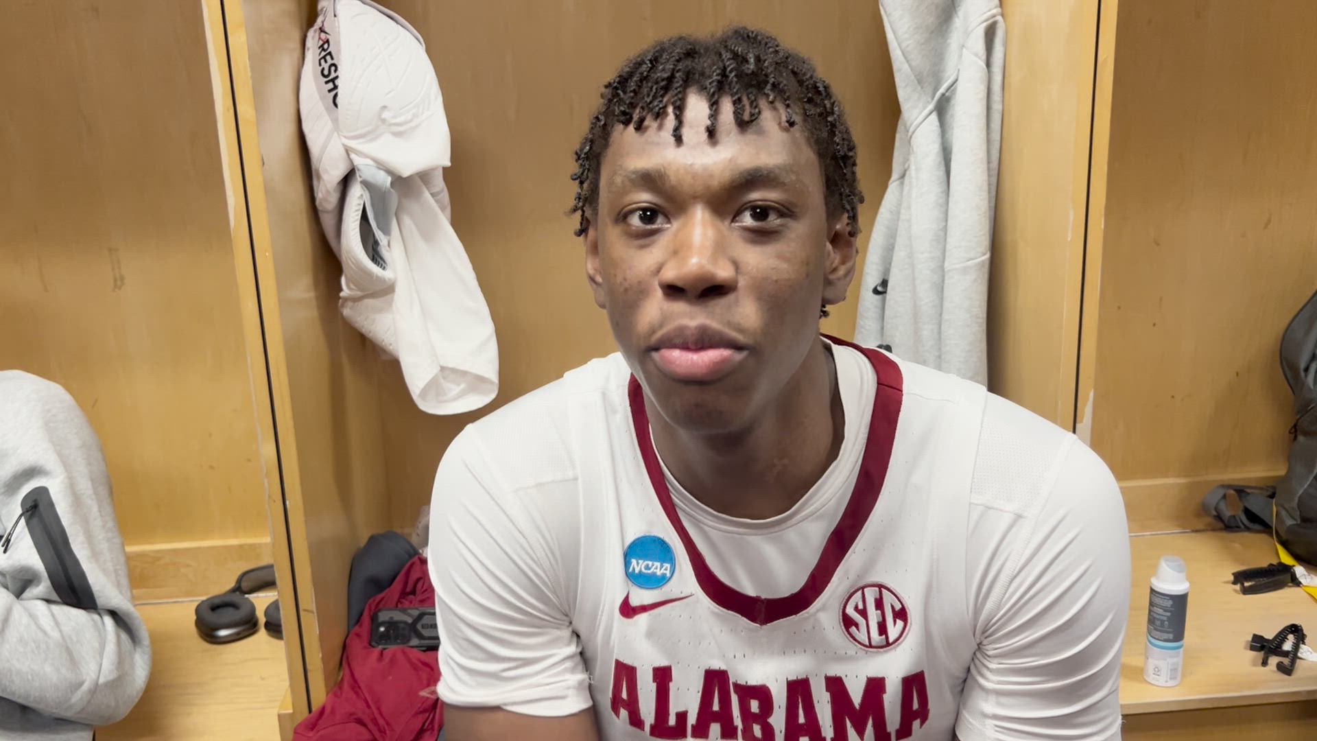 Aiden Sherrell after Alabama's Sweet 16 win