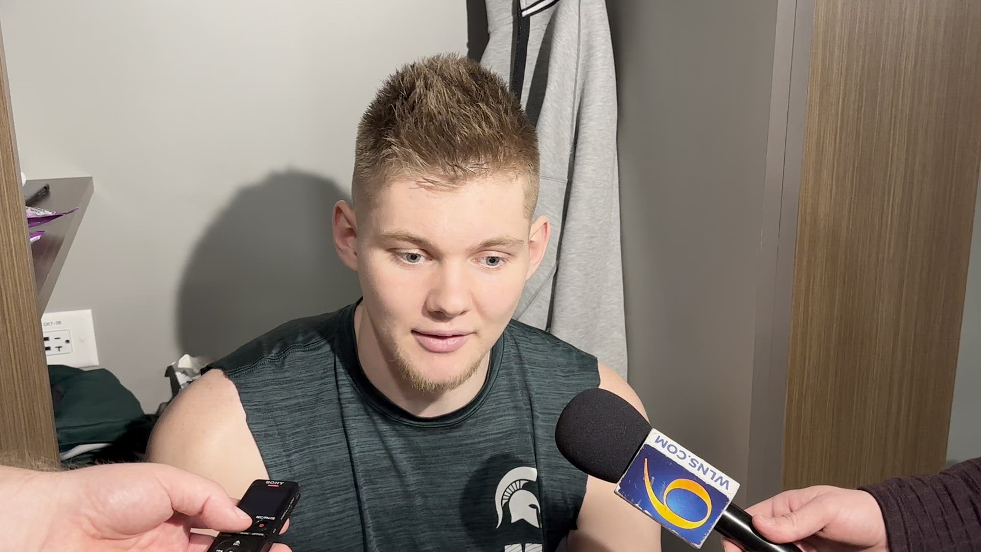 WATCH: Michigan State's Jaxon Kohler Speaks From Atlanta