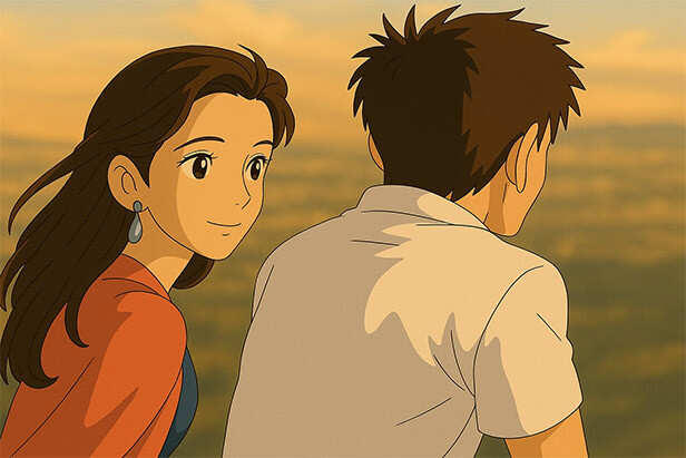 Iconic Bollywood scenes in Ghibli-style created by AI